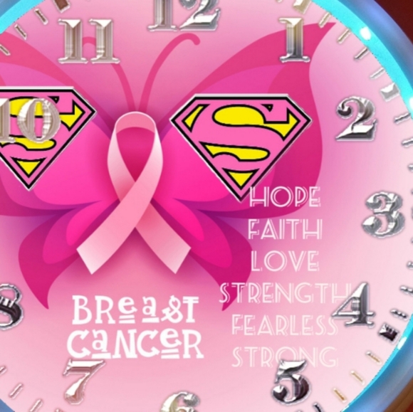 unkno | Wall Decor | Breast Cancer Awareness Clock | Poshmark